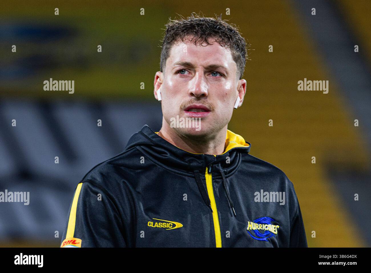 Wellington, NEW ZEALAND - MAY 3 : Hurricanes player Cam Roigard looks ...