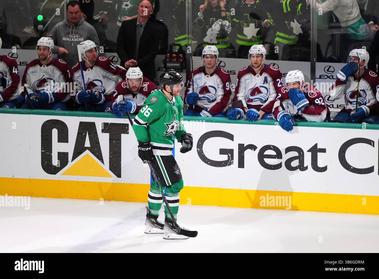 Dallas Stars right wing Mikko Rantanen (96) skates past the Colorado ...