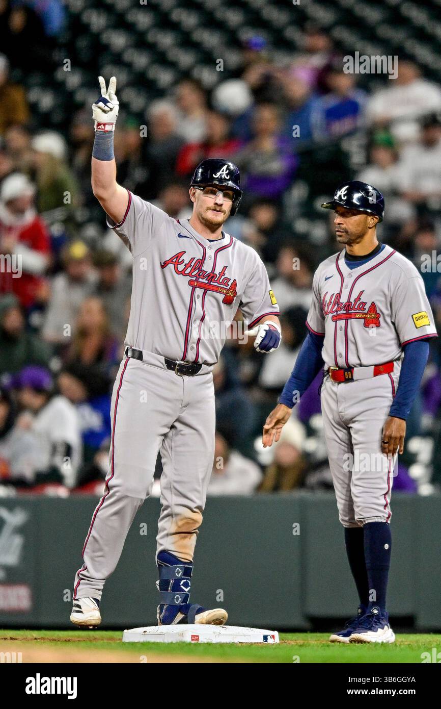 DENVER, CO - APRIL 28: Atlanta Braves catcher Sean Murphy (12 ...
