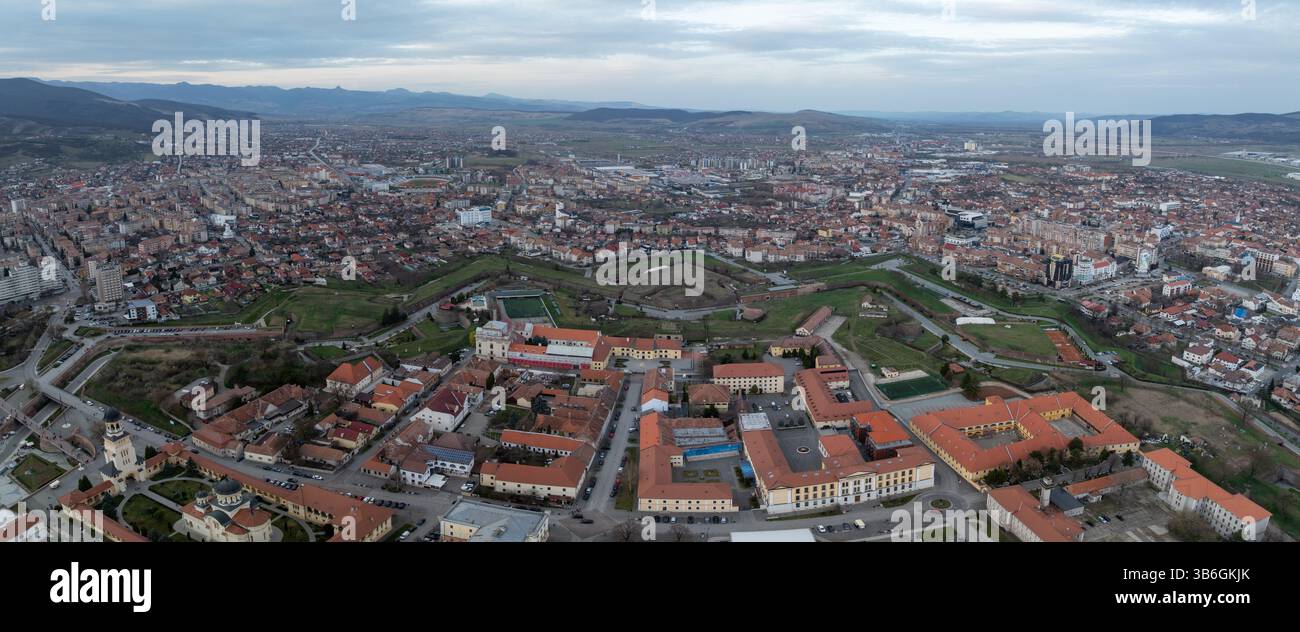 Aerial view of star fort elements: Angled bastions, redoubts, ravelin with dry moat, infantry ...