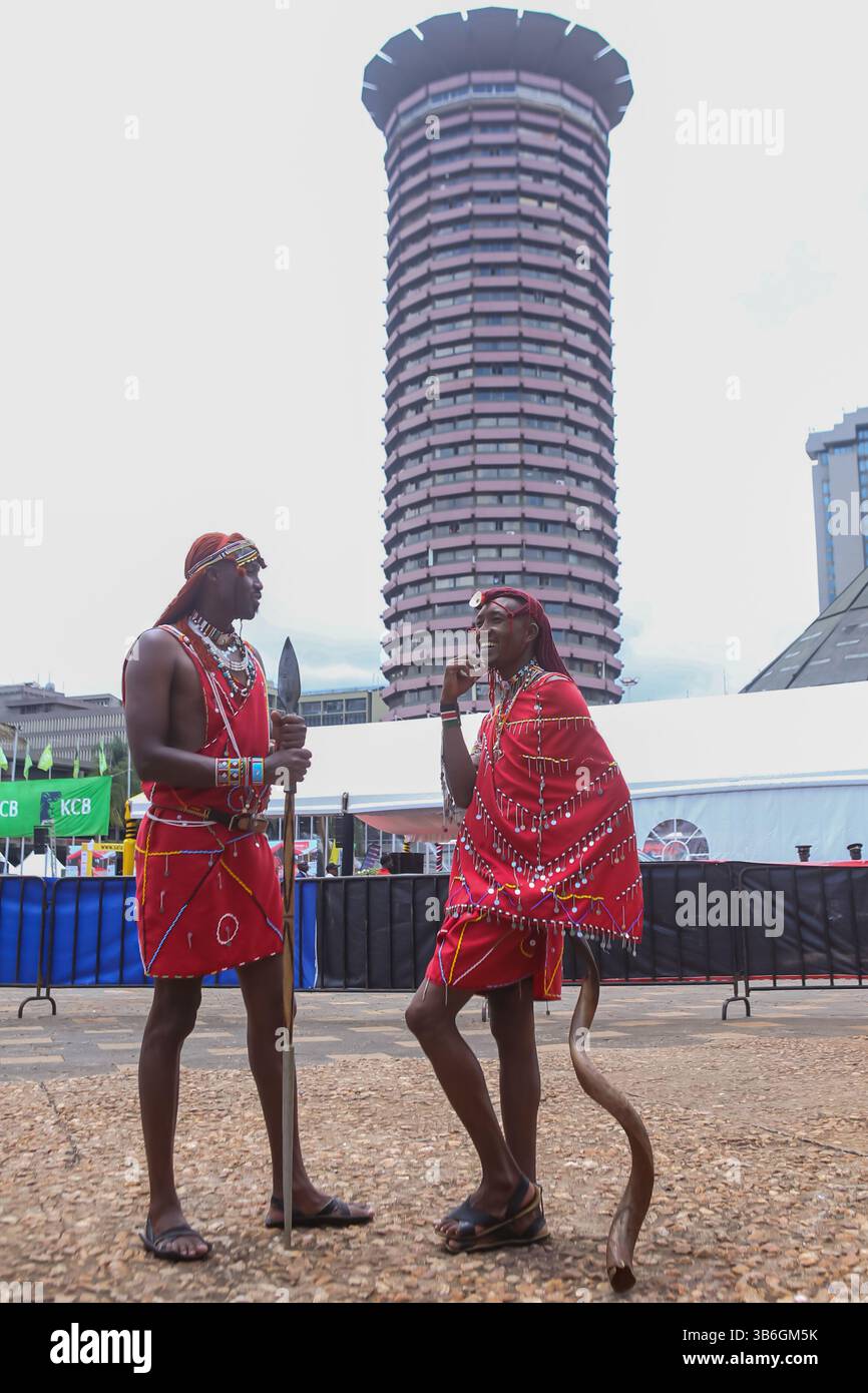 March 28, 2024, Nairobi, Kenya: Kenyan traditional dancers from Bomas ...