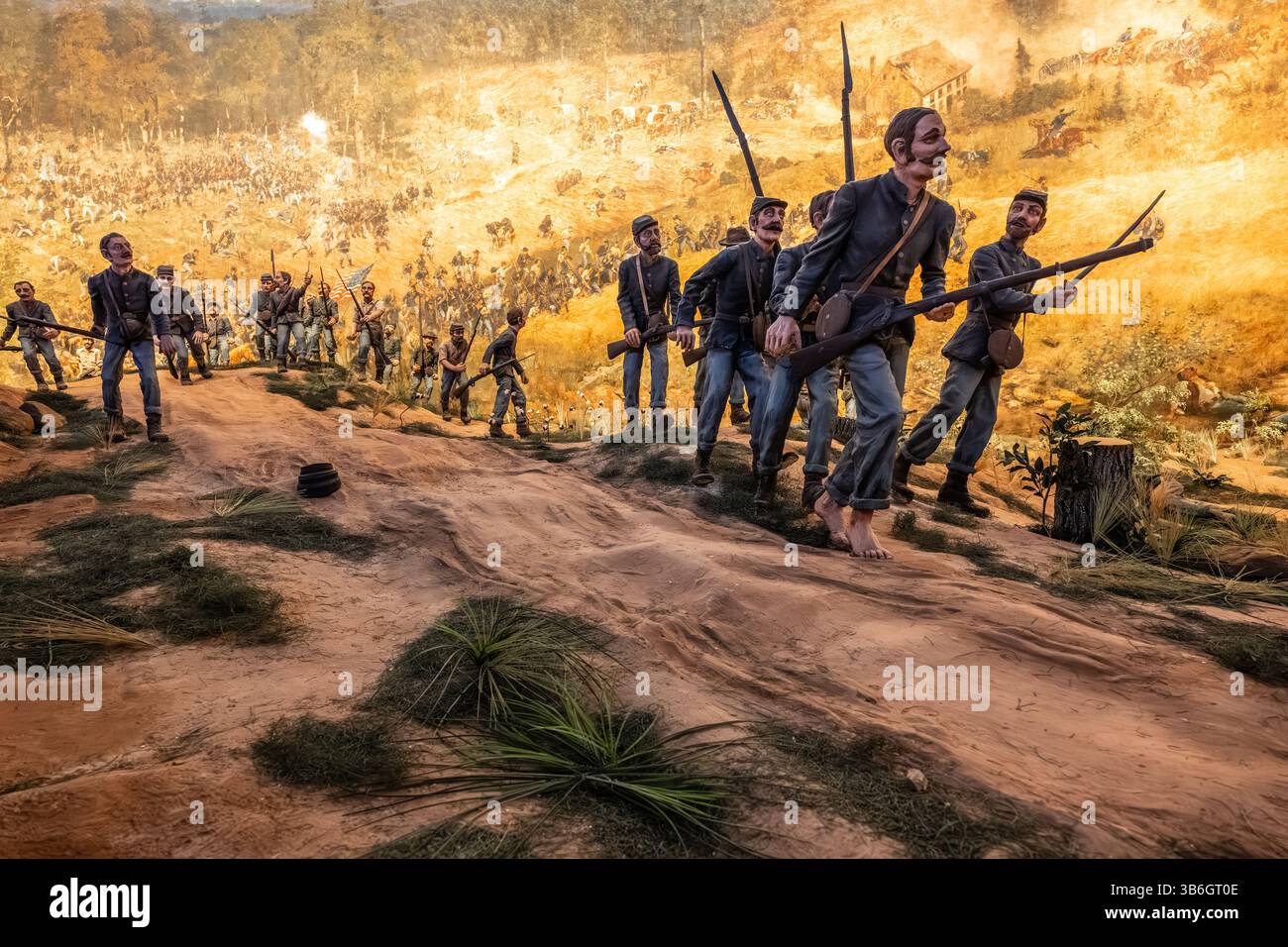 Detail of the 1864 Civil War Battle of Atlanta cyclorama (completed in ...