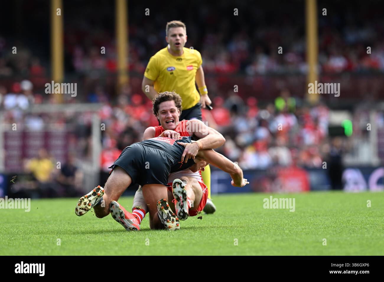 Sydney, Australia. 04th May, 2025. Jack Buckley of the Giants and Will ...