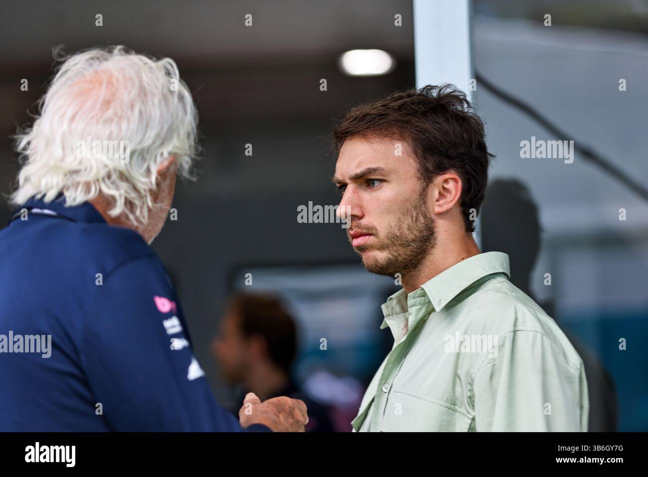 Flavio Briatore (ITA) and Pierre Gasly (FRA) - Alpine F1 Team - Alpine A525 - Renault during ...