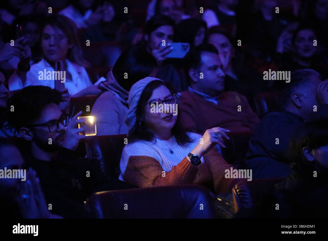 January 19, 2024, Tehran, Iran: An Iranian woman reacts during the ...