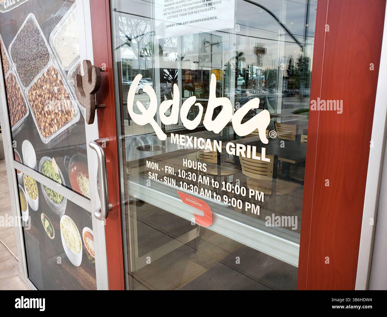 Los Angeles, California, United States - 04-09-2020: A view of a door ...