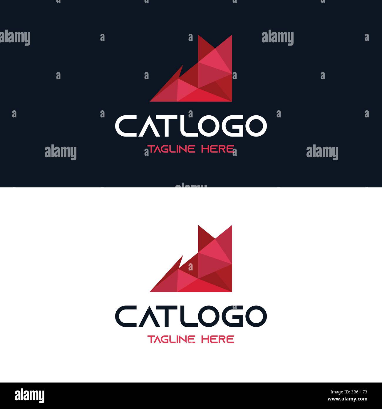 Cat Logo with Polygon Stock Vector Image & Art - Alamy