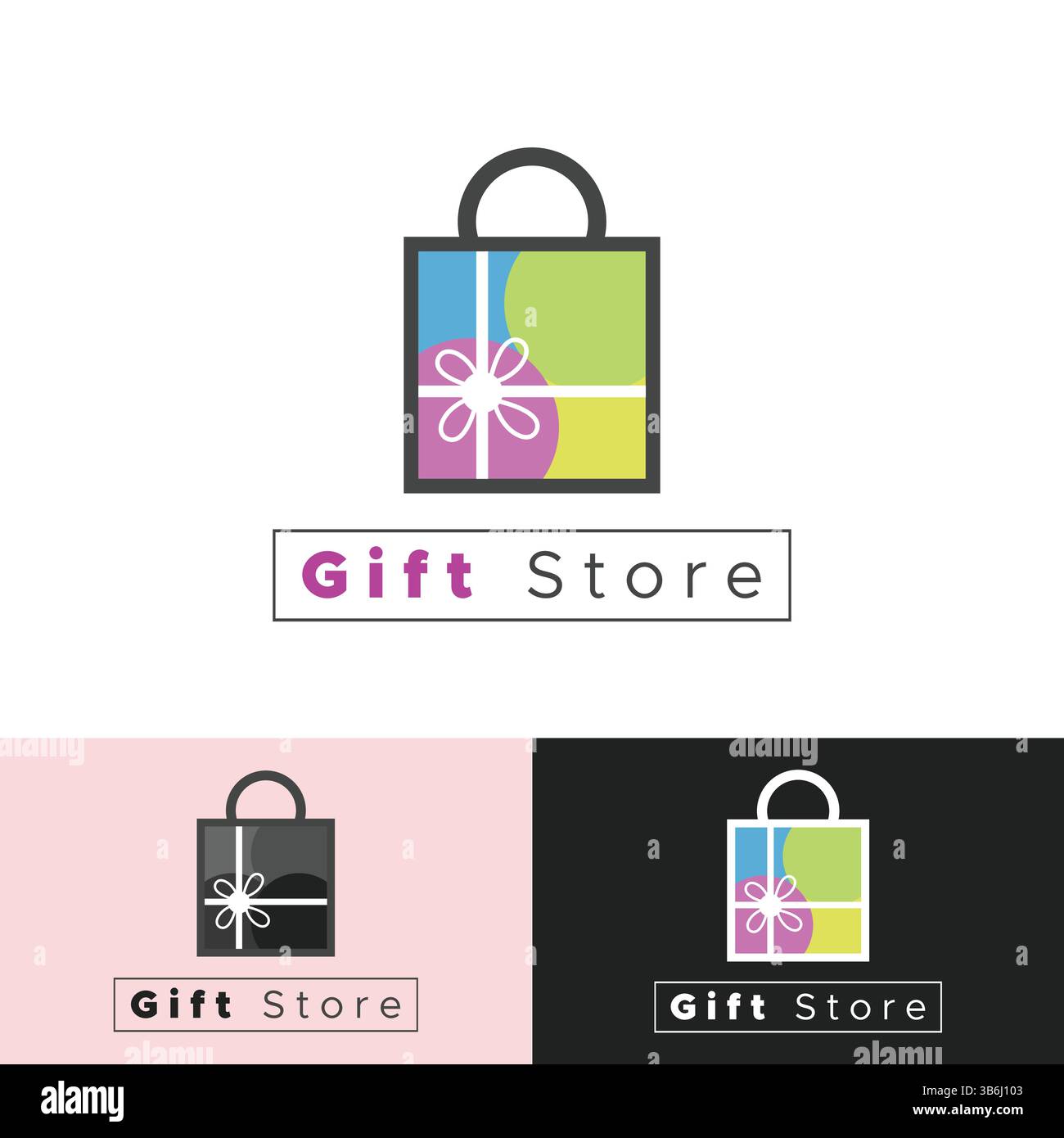 Gift Store Logo Stock Vector Image & Art - Alamy