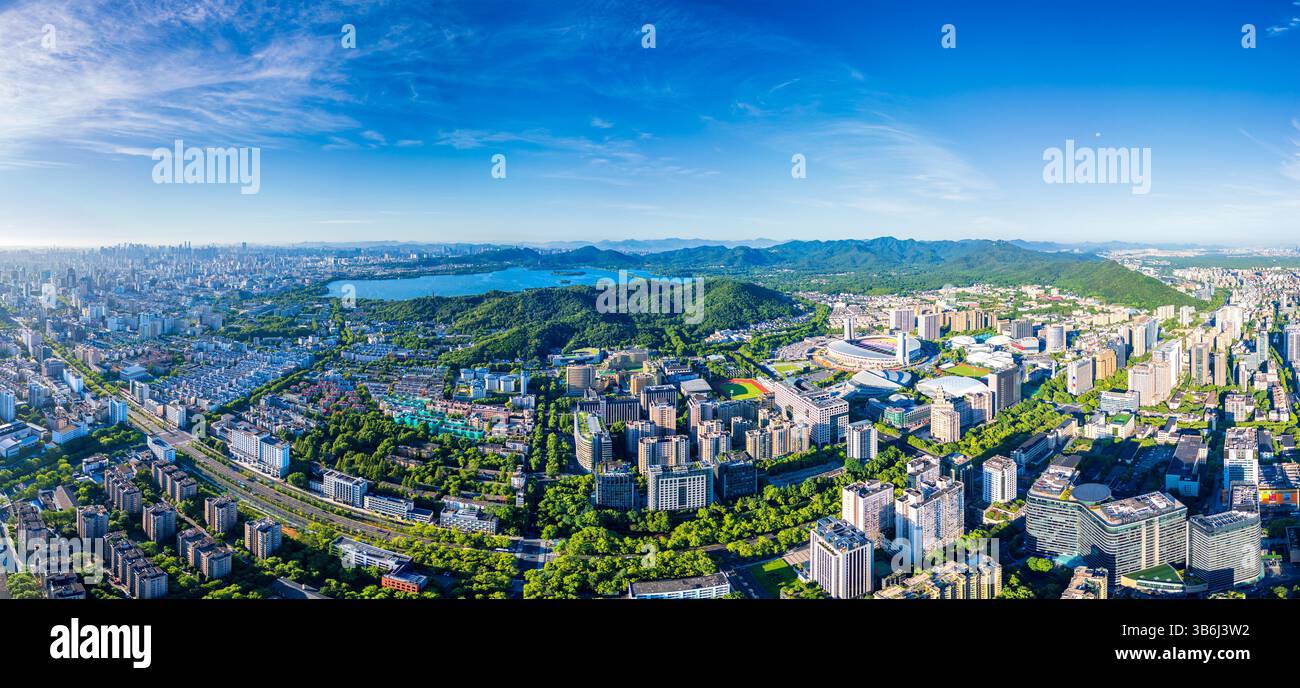 Aerial view of West Lake Scenic Area in Hangzhou, China Stock Photo - Alamy