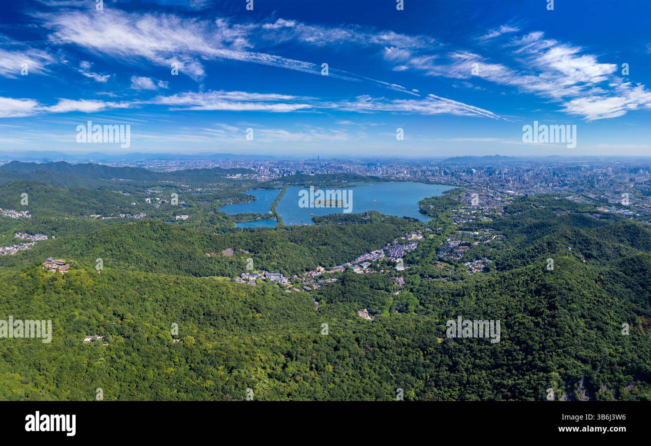 Aerial view of West Lake Scenic Area in Hangzhou, China Stock Photo - Alamy