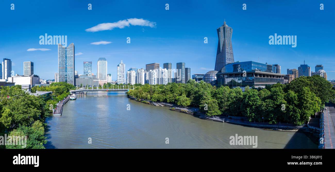Urban environment of West Lake Cultural Plaza and Wulin Square in ...