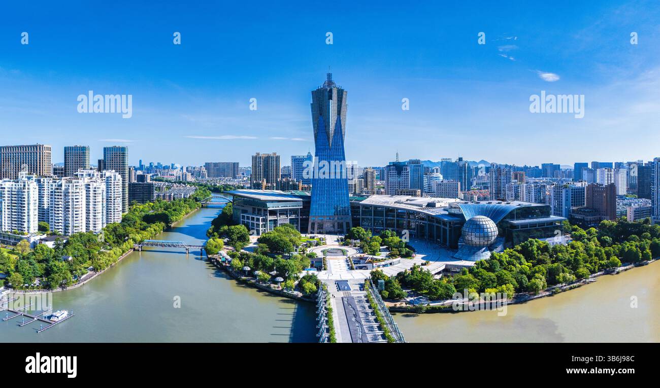 Urban environment of West Lake Cultural Plaza and Wulin Square in ...