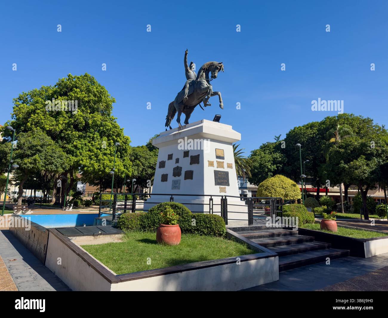 March 12, 2024, Tartagal, Salta Province, Argentina: Equestrian statue ...