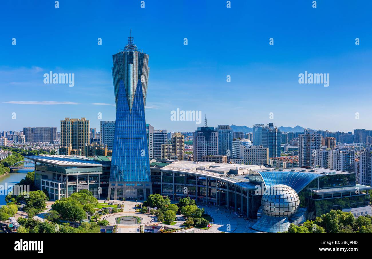 Urban environment of West Lake Cultural Plaza and Wulin Square in ...