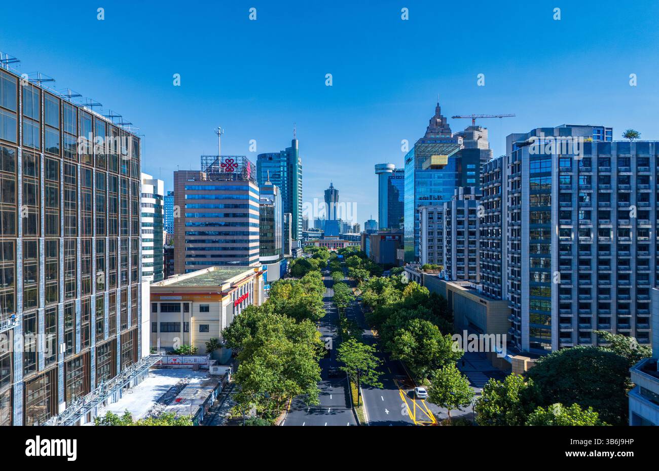 Urban environment of West Lake Cultural Plaza and Wulin Square in ...