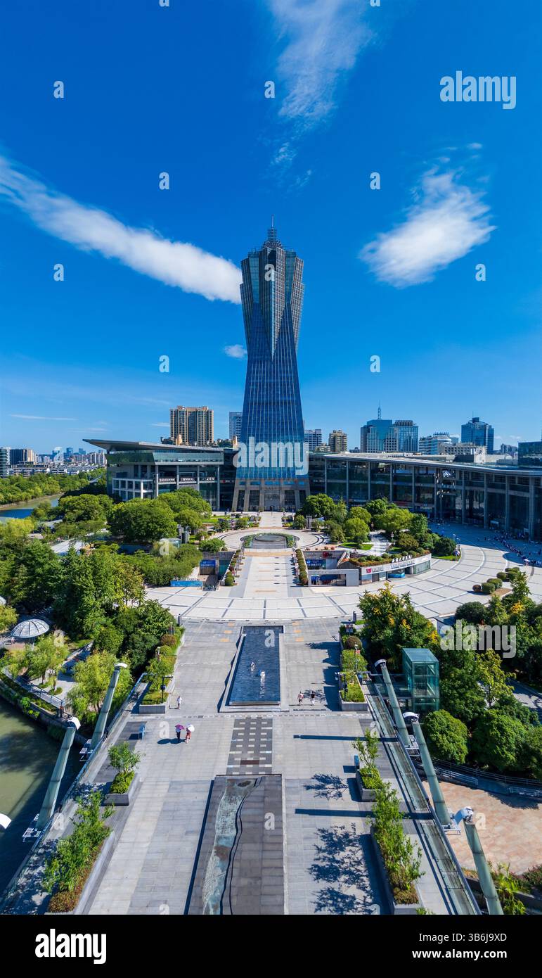 Urban environment of West Lake Cultural Plaza and Wulin Square in ...