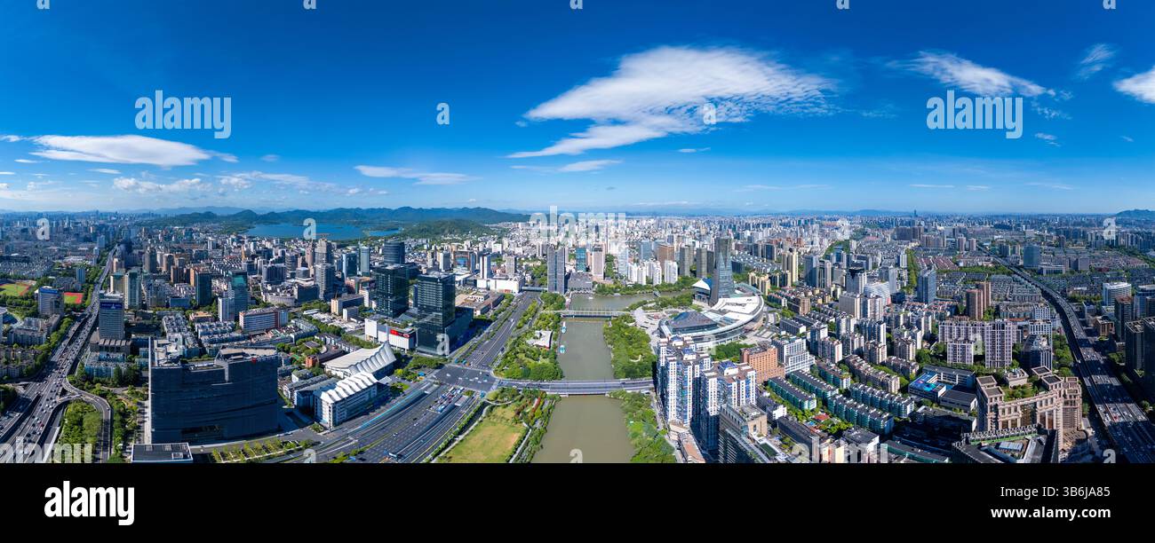 Urban environment of West Lake Cultural Plaza and Wulin Square in ...