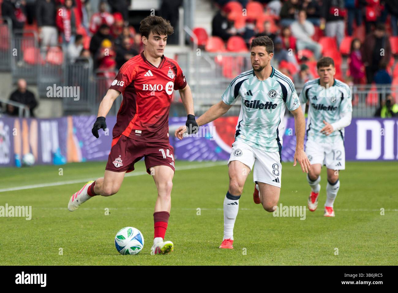 Toronto, Canada. 03rd May, 2025. Matt Polster #8 (R) and Alonso Coello ...