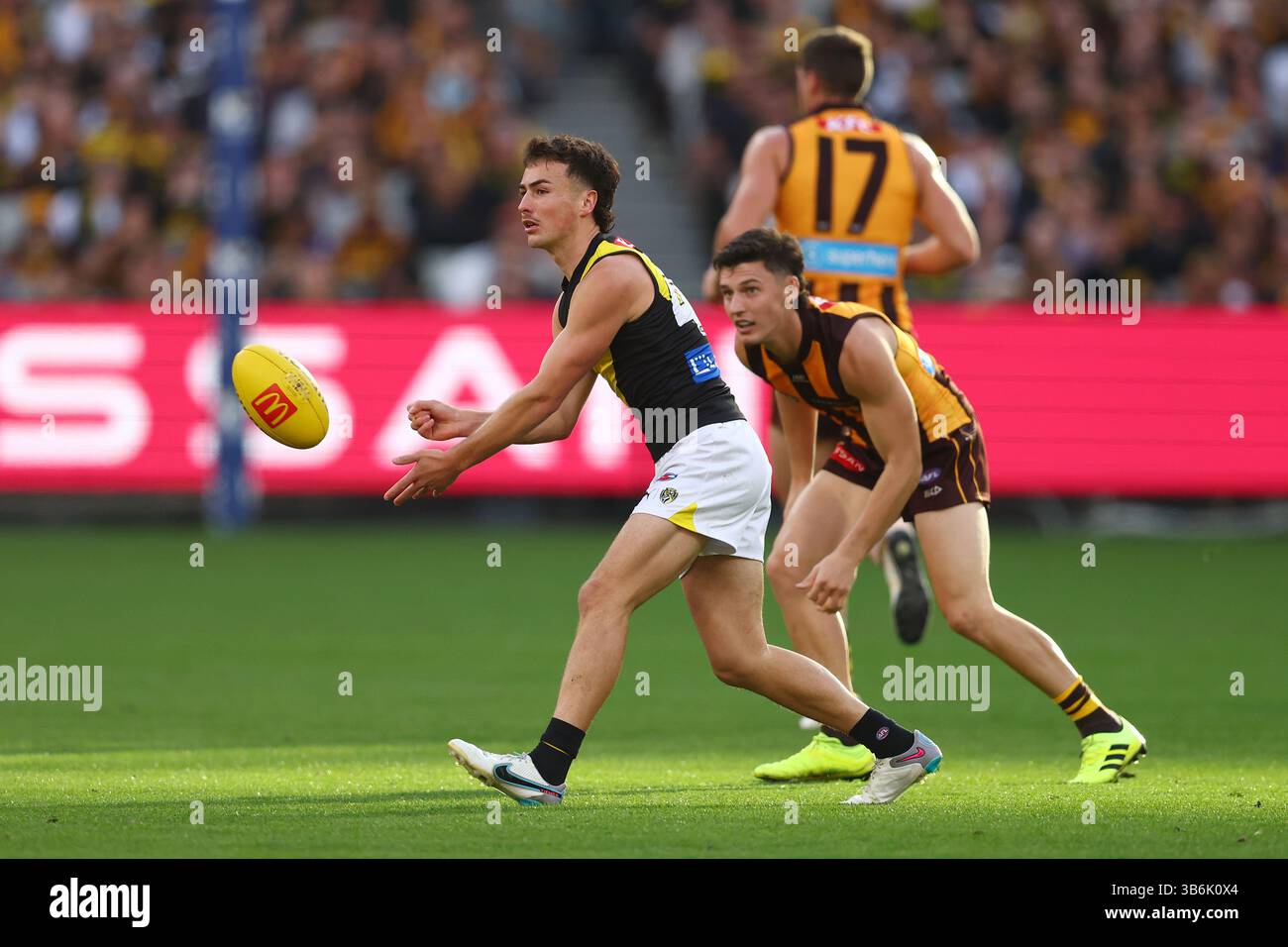Melbourne, Australia. 04th May, 2025. Steely Green of the Tigers ...