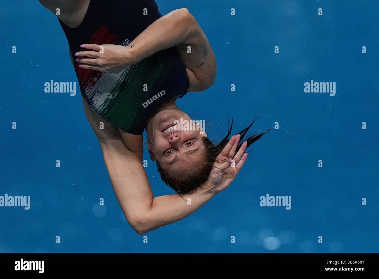 Elisa Pizzini of Italy competes in the Women's 3m Springboard event for ...