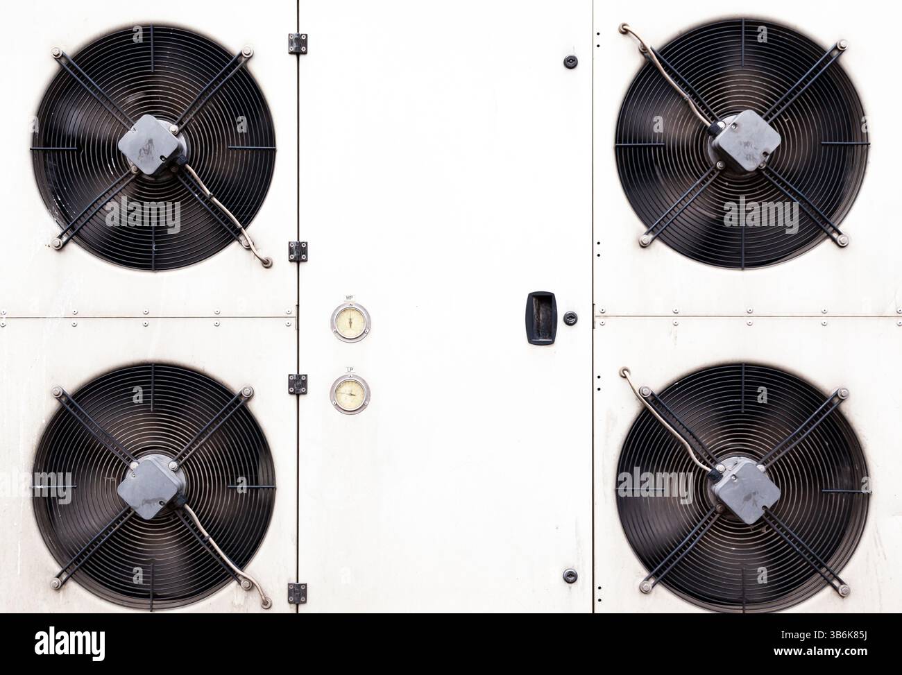 Large industrial air conditioner with four fans Stock Photo - Alamy
