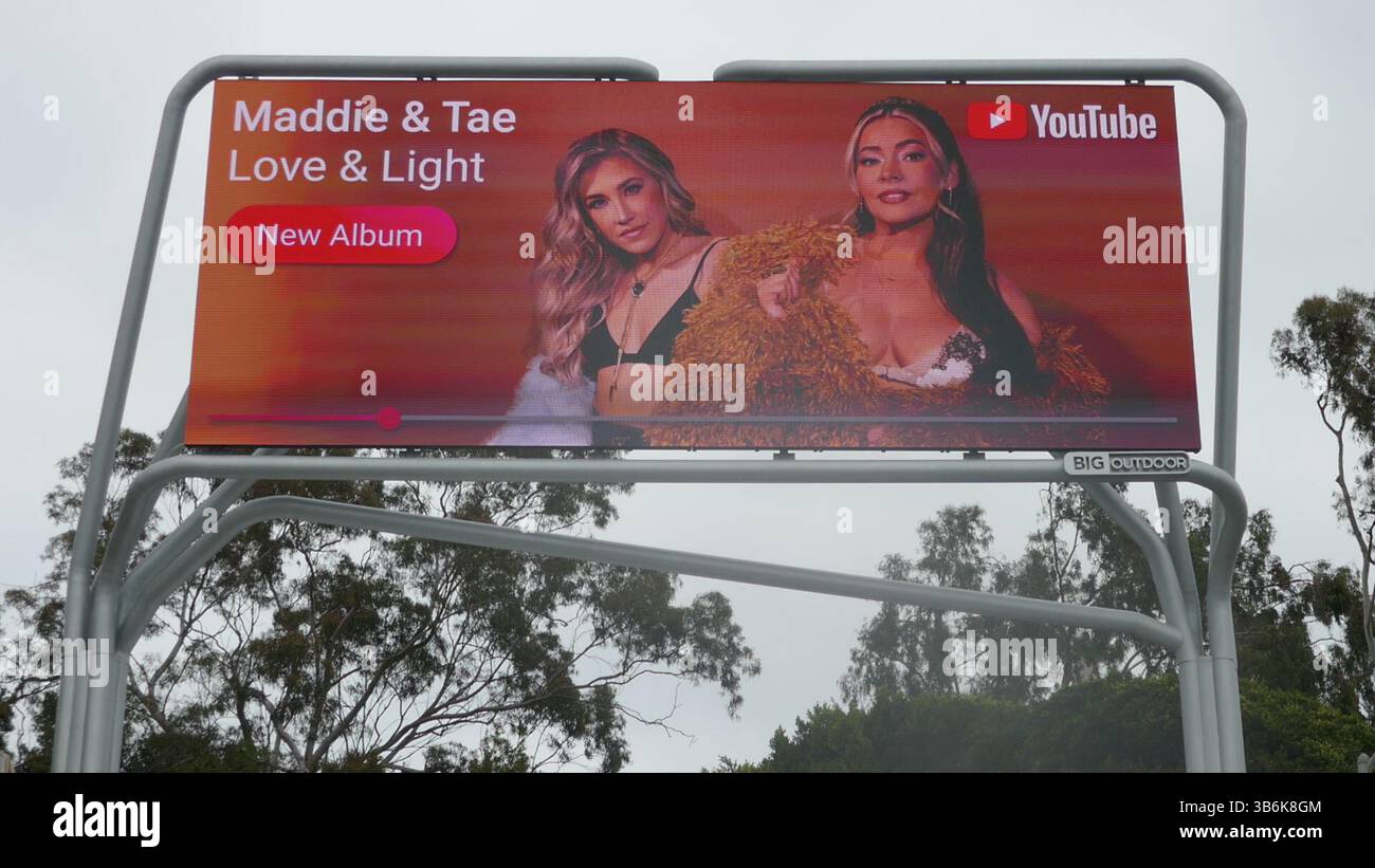 Los Angeles, California, USA 2nd May 2025 Maddie & Tae Love & Light New Album YouTube Billboard ...