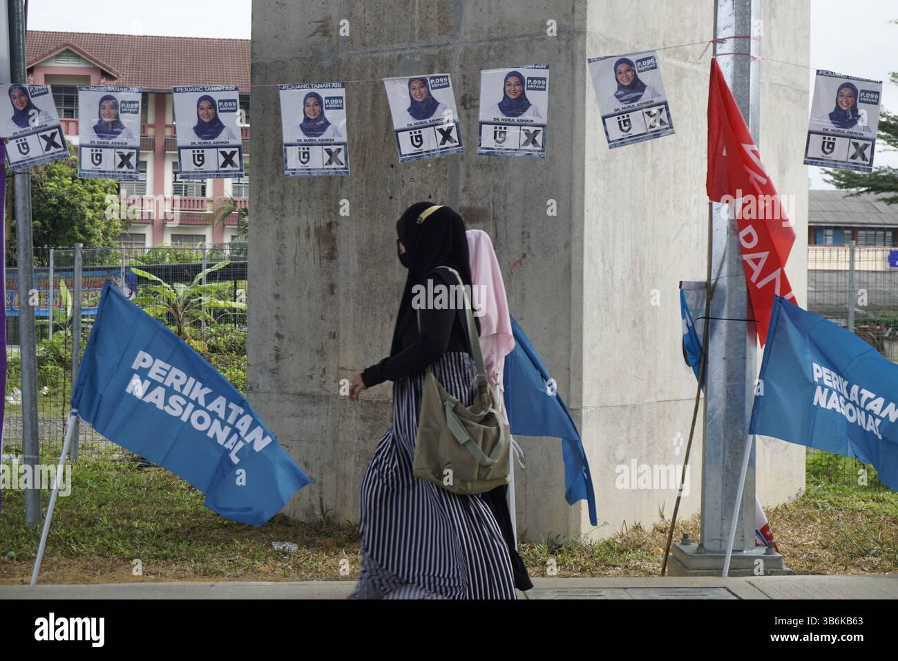 election campaign flags in Malaysia Stock Photo - Alamy