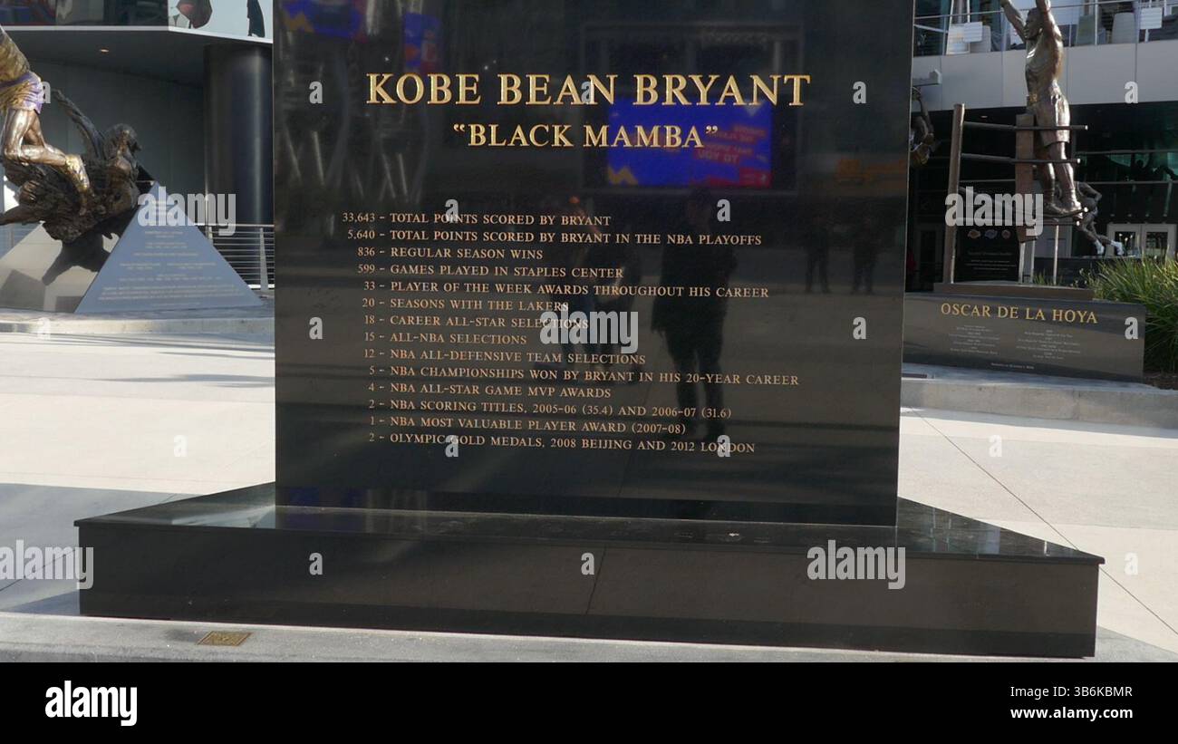 Los Angeles, California, USA 2nd May 2025 Kobe Bryant Statue during ...