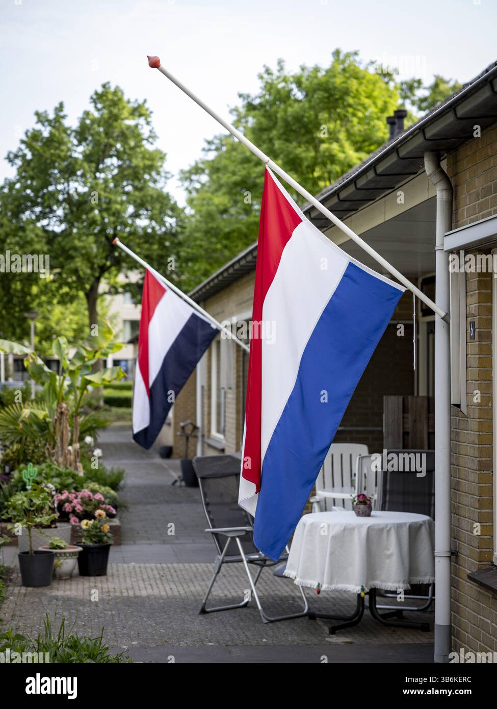 ENTER - A Dutch flag hangs at half-mast on May 4 for Remembrance of the ...
