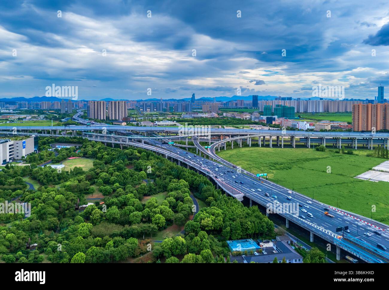Xiaoshan Interchange Bridge, Hangzhou, Zhejiang, China Stock Photo - Alamy