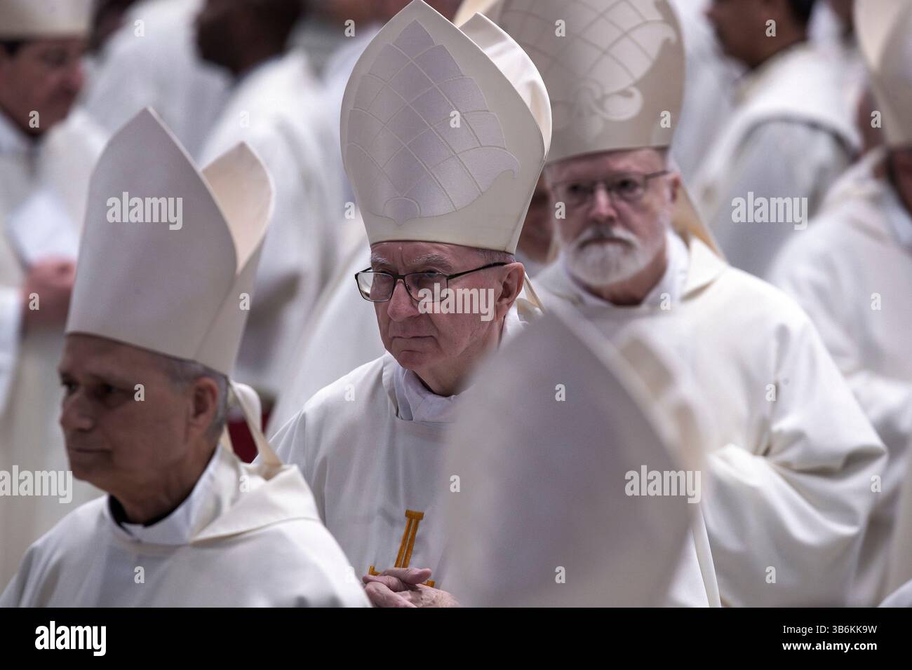 Cardinal Pietro Parolin attends mass on the eighth day of the ...