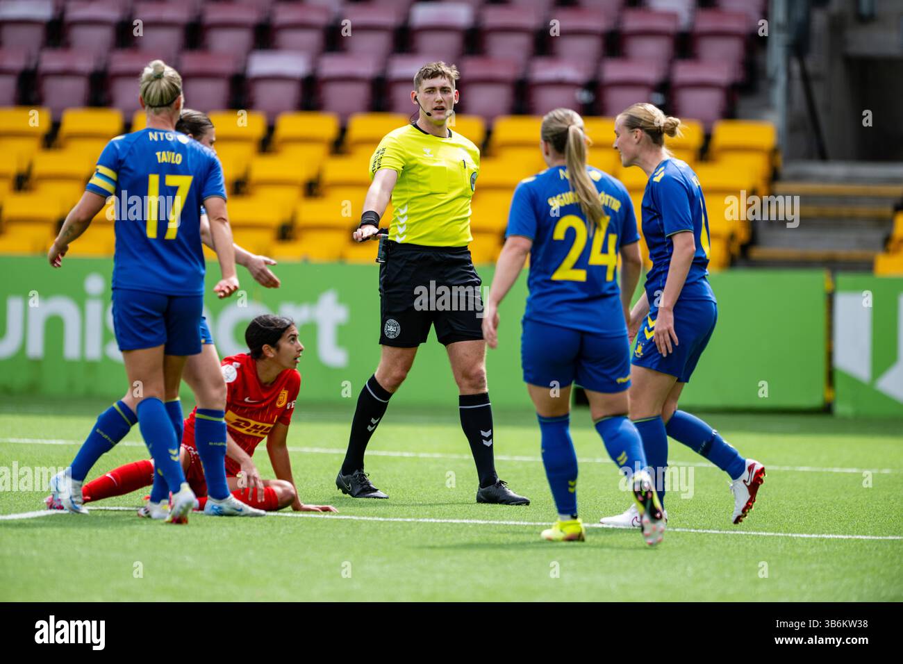 Farum, Denmark. 03rd May, 2025. Referee Magnus Dilling seen during the ...