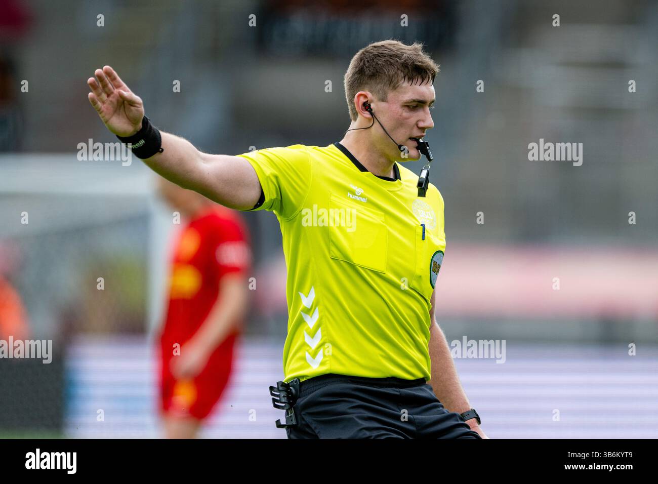 Farum, Denmark. 03rd May, 2025. Referee Magnus Dilling seen during the ...