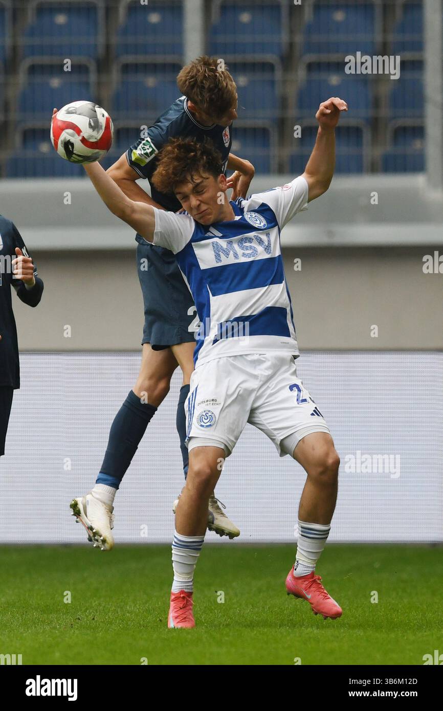 Duisburg, Deutschland. 03rd May, 2025. Simon Symalla ( MSV Duisburg ...