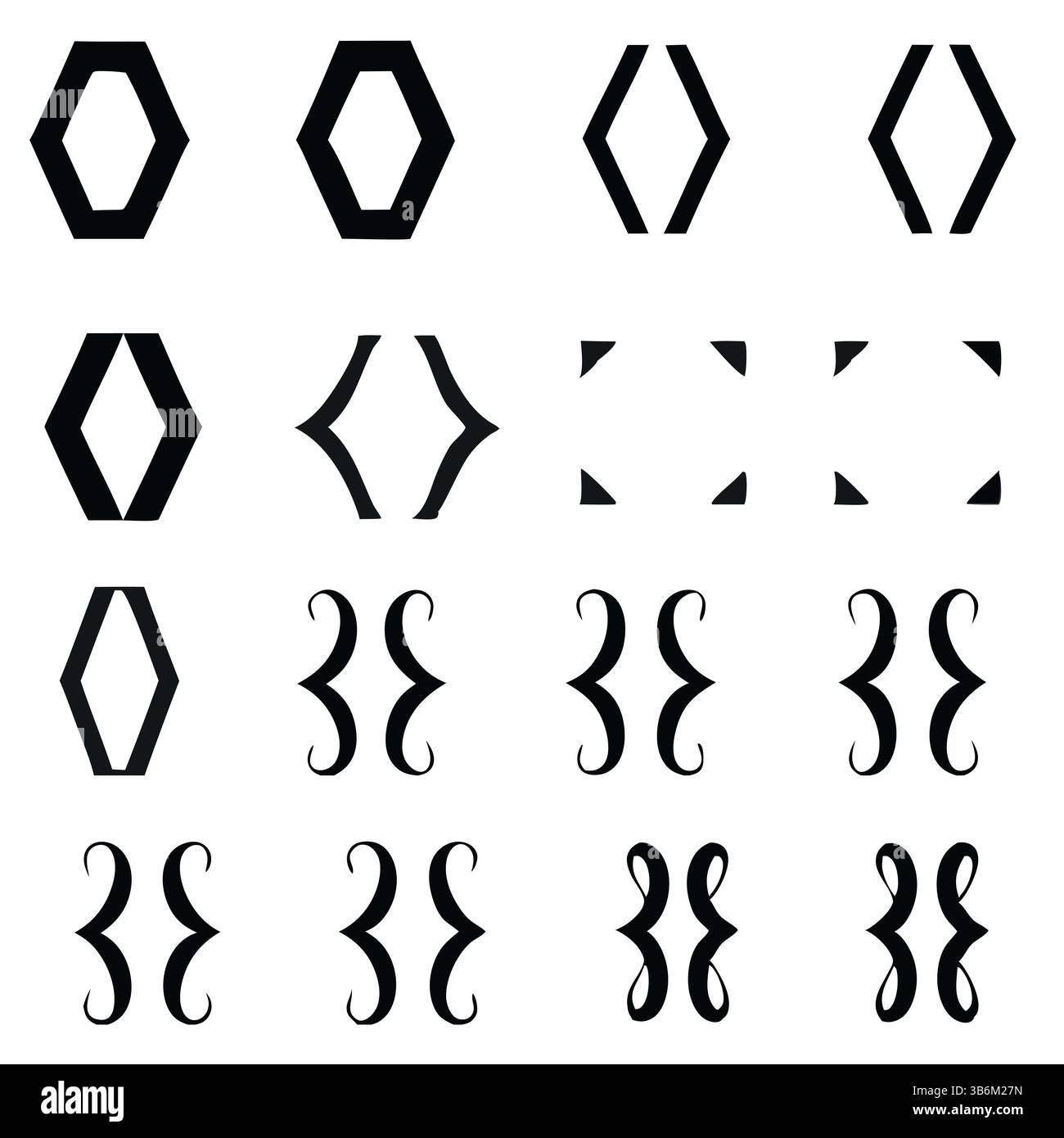 Mathematical brackets Stock Vector Images - Alamy