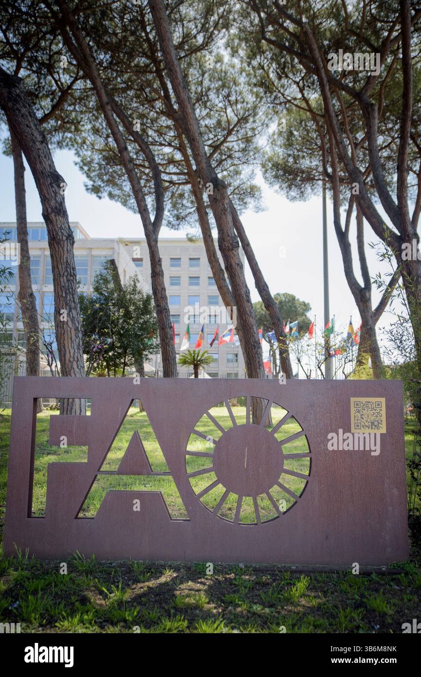 April 7, 2024, Rome, Italy: The logo of the FAO (Food and Agriculture ...