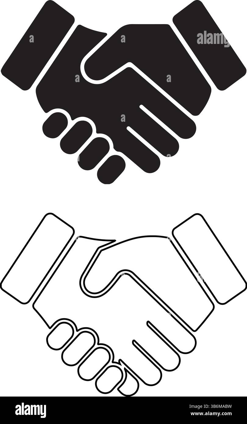 Business Agreement Handshake Symbol Collection Stock Vector Image & Art ...