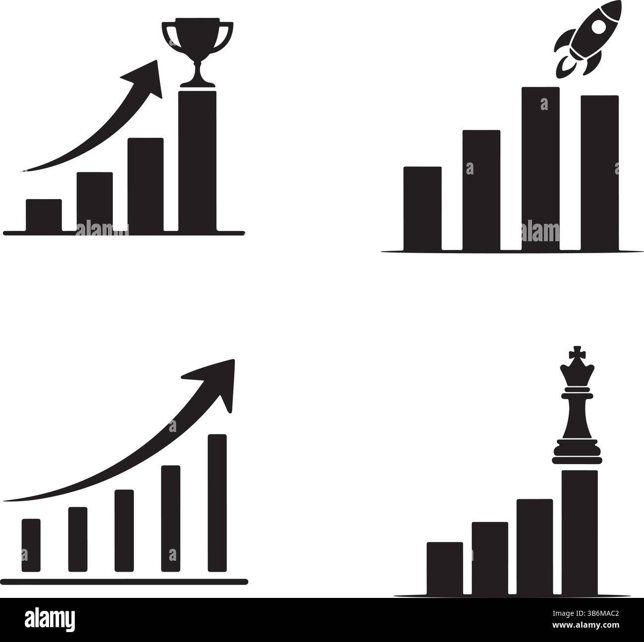 Excel bar graph icons hi-res stock photography and images - Alamy