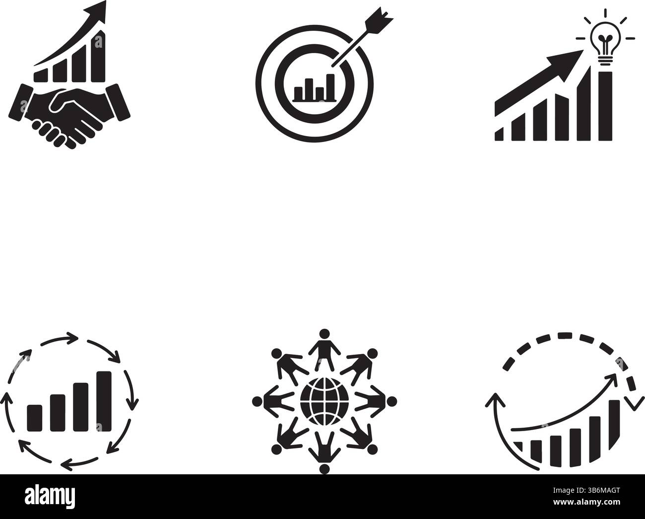 Teamwork business partnership success Black and White Stock Photos ...