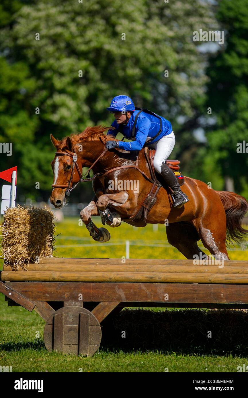 Marnes La Coquette, France. 03rd May, 2025. Nicolas WETTSTEIN riding ...
