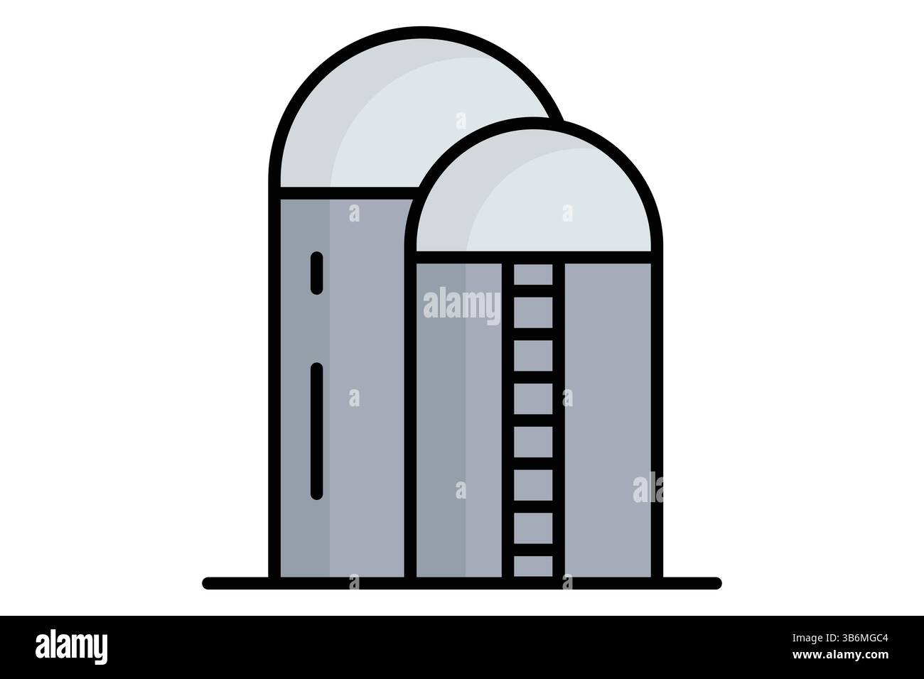 Silo icon. colored outline icon style. icon related to storage for ...