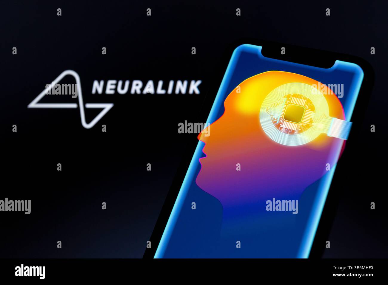 January 30, 2024, Asuncion, Paraguay: Neuralink logo is displayed ...