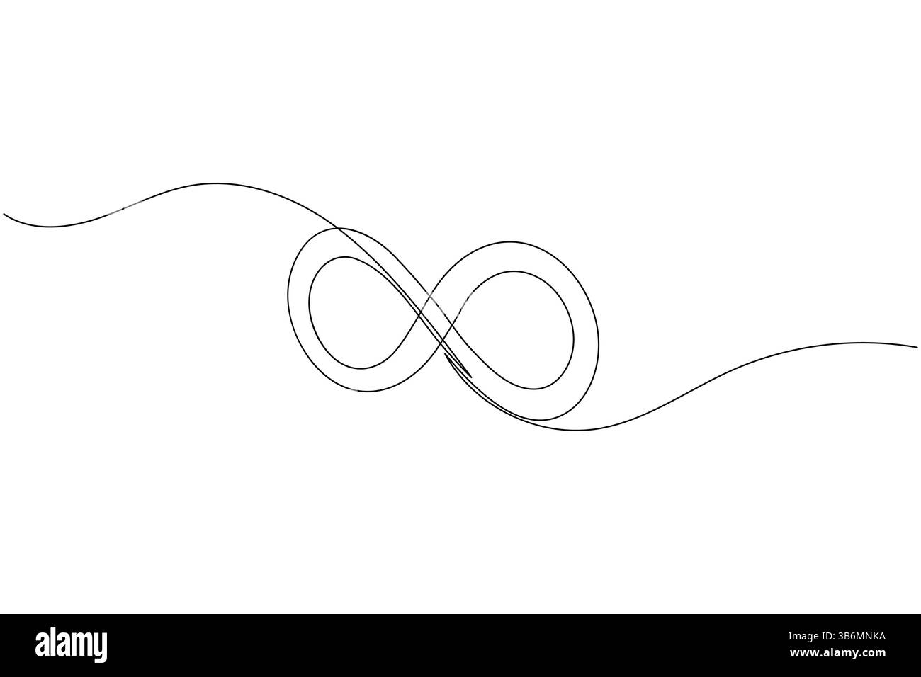Infinity symbol continuous one line drawing and minimalist style ...