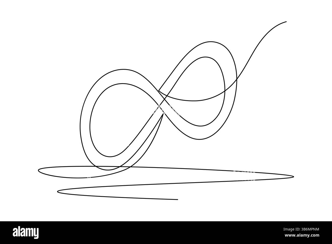 Infinity symbol continuous one line drawing and minimalist style ...