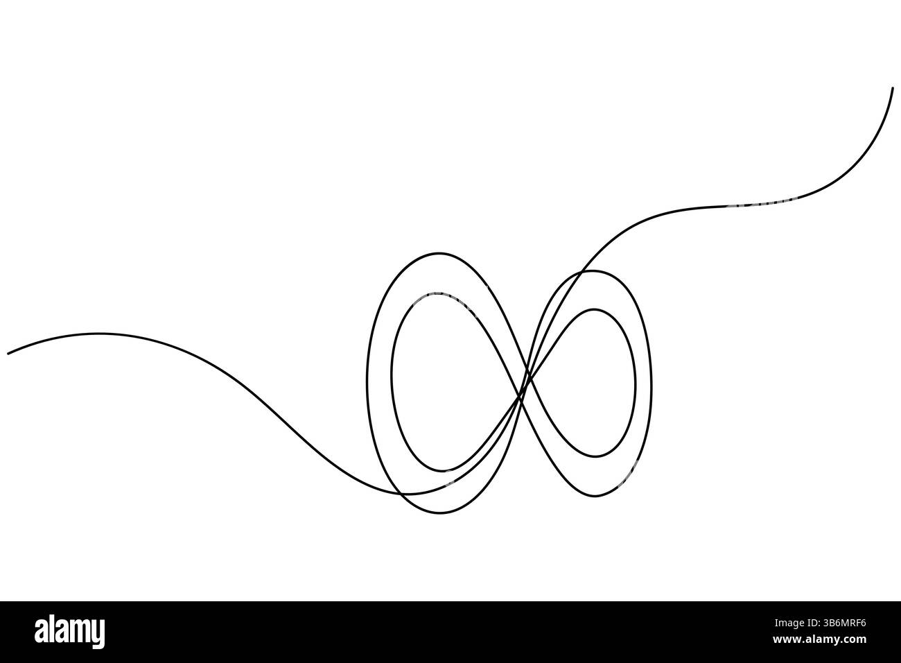 Infinity symbol continuous one line drawing and minimalist style ...