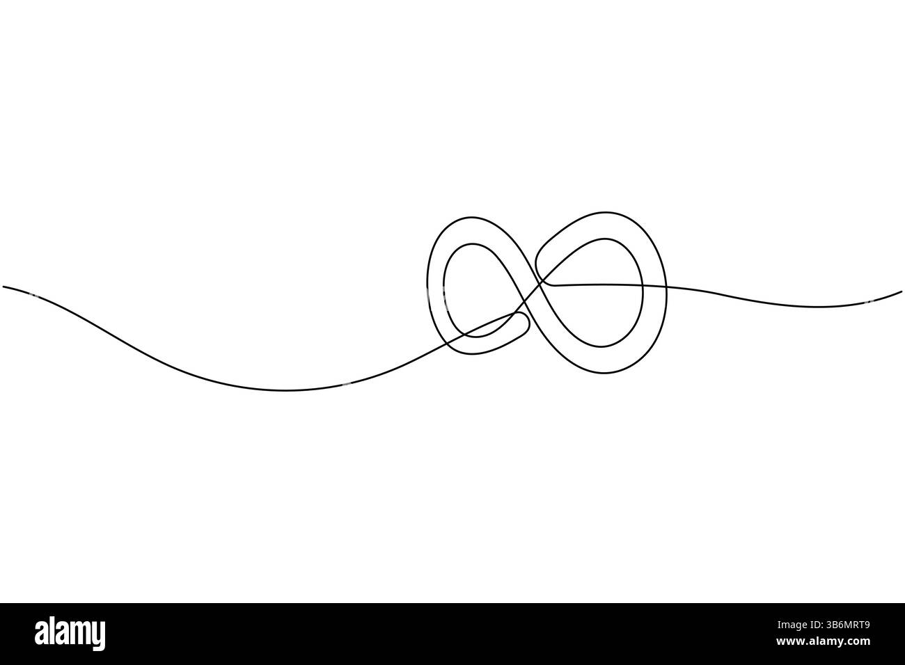 Infinity symbol continuous one line drawing and minimalist style ...