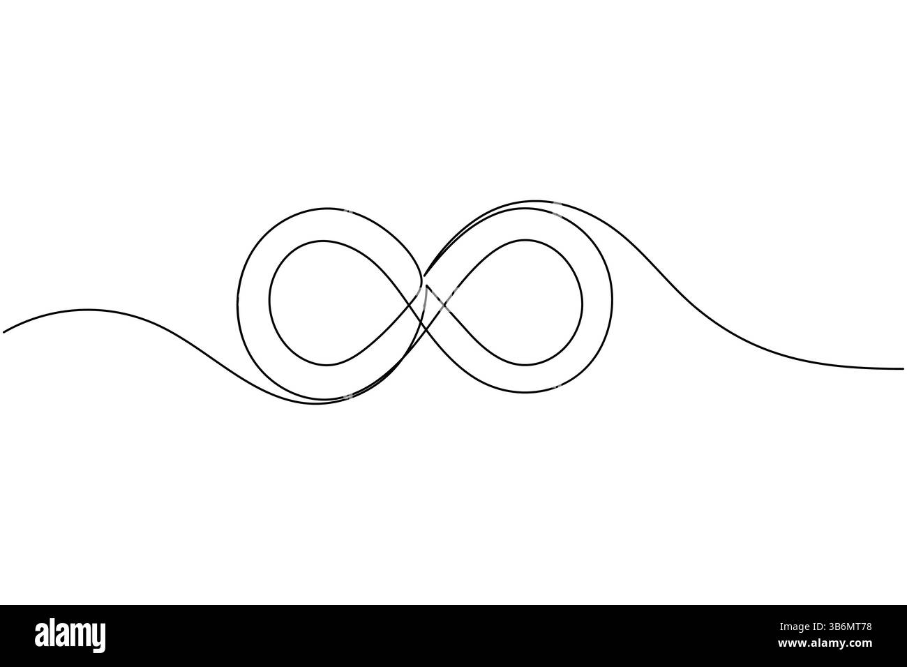 Infinity symbol continuous one line drawing and minimalist style ...