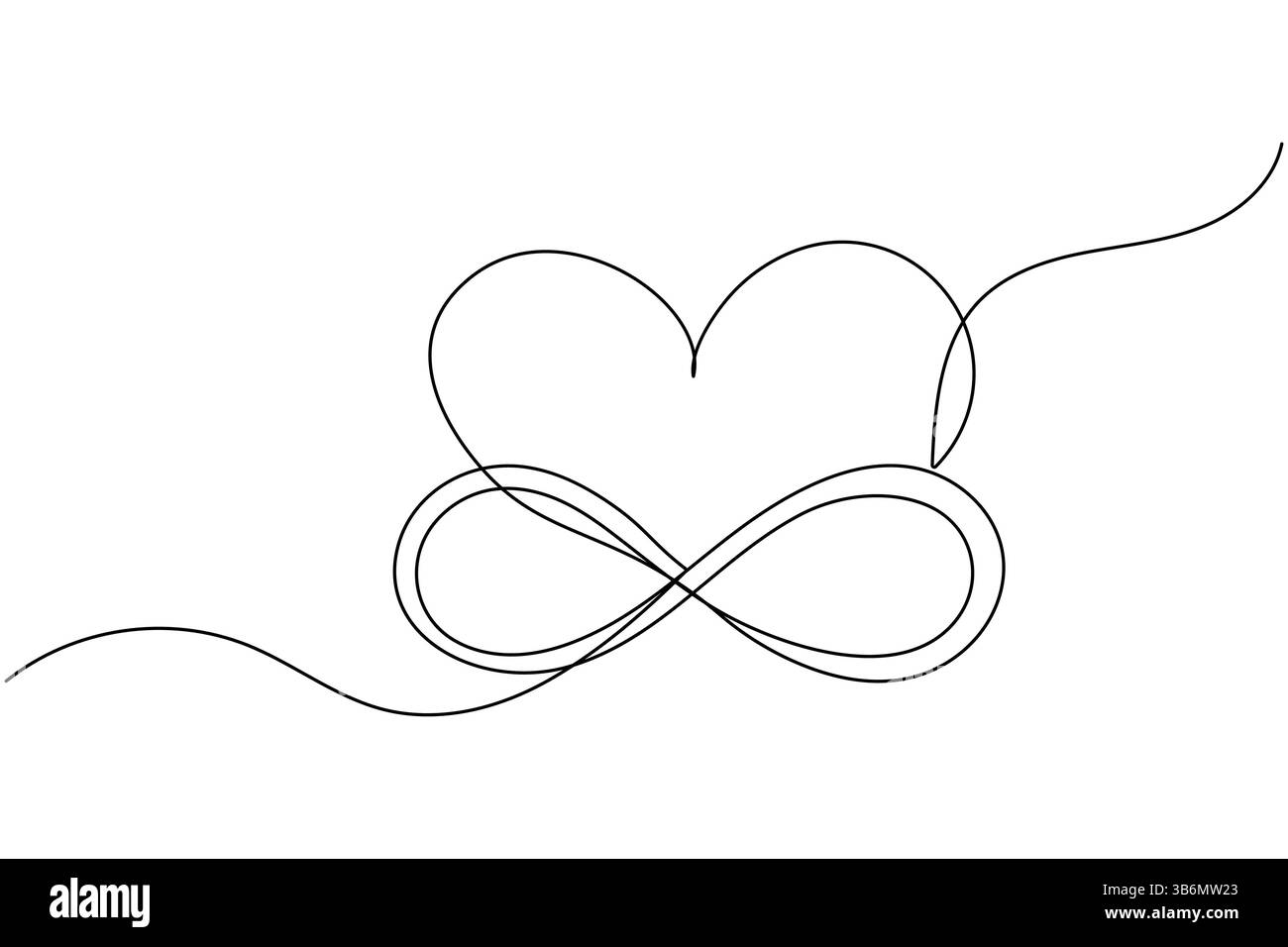 Infinity symbol continuous one line drawing and minimalist style ...