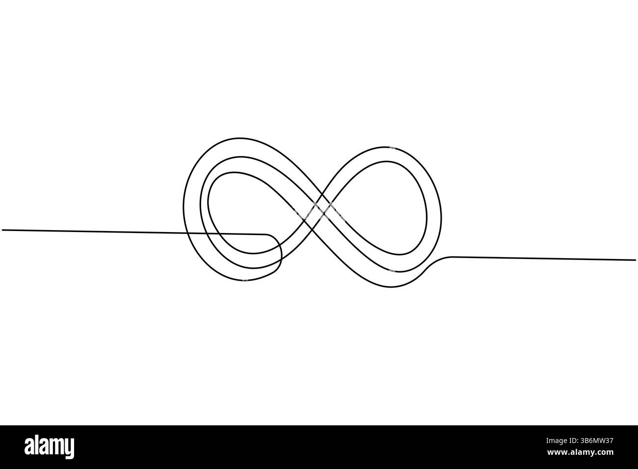 Infinity symbol continuous one line drawing and minimalist style ...