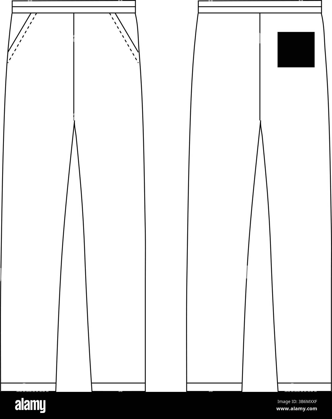 Technical Fashion Illustration | Flat Apparel Template CAD | Front and ...